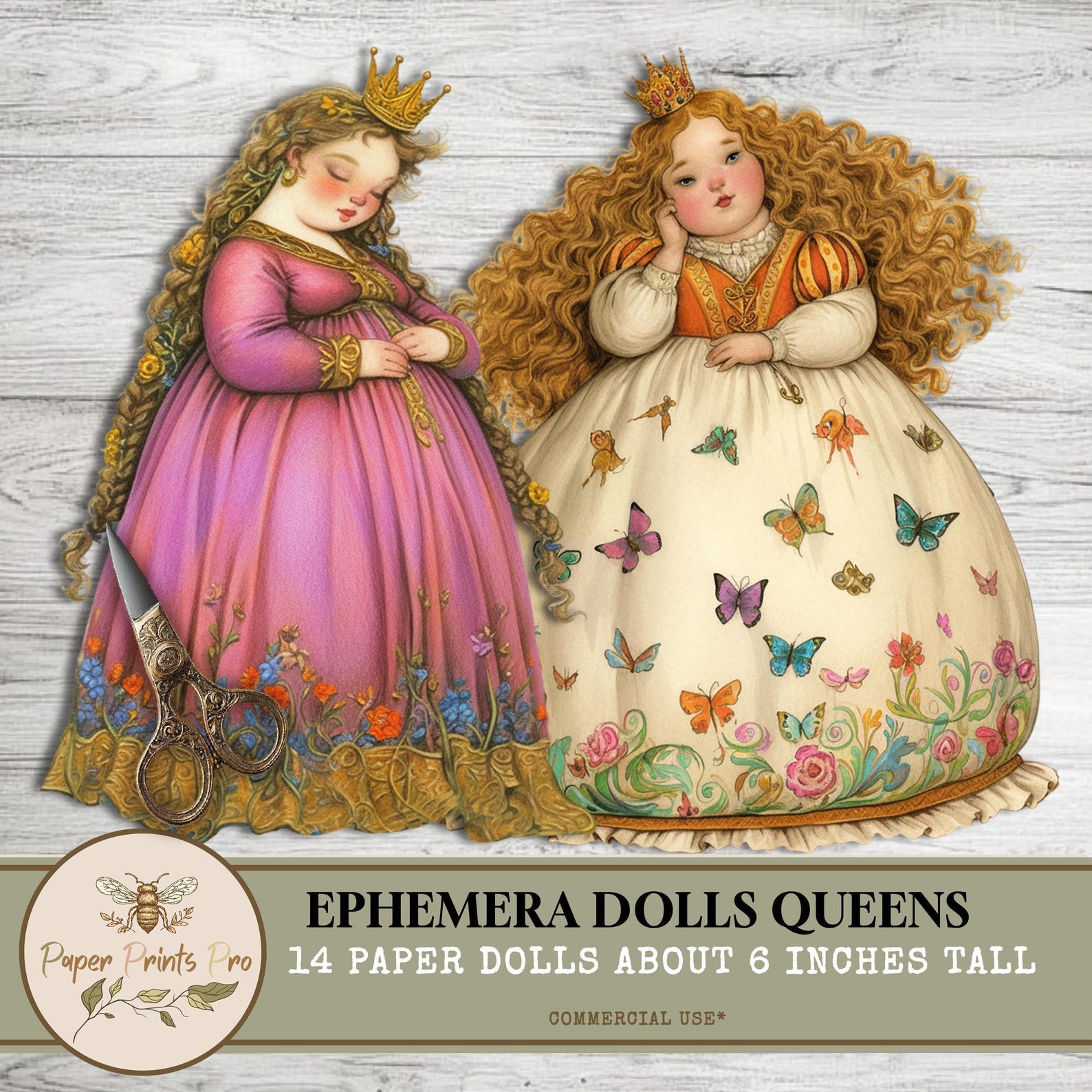 Printable Paper Dolls – Vintage Queen Ephemera, Cutouts for Journals ...