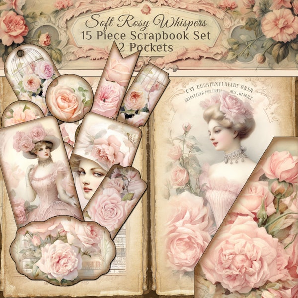 Vintage Pink Rose - Etsy