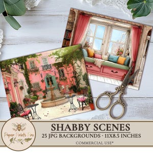 Shabby Chic Printable Backgrounds: Vintage Garden Scenes (digital ...