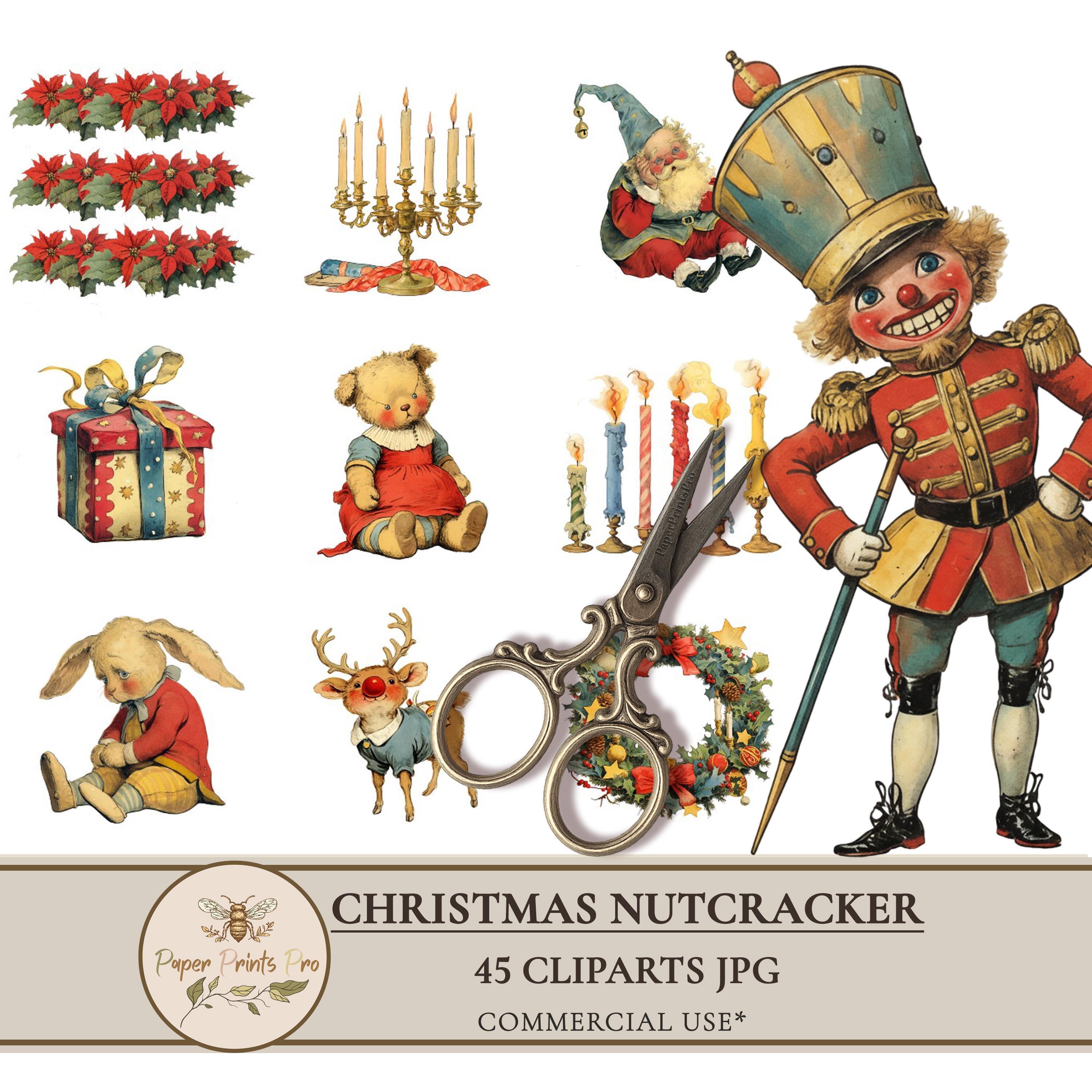 Printable Nutcracker Paper Dolls – Vintage Christmas Ephemera Cutouts ...