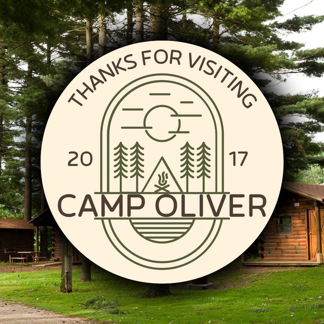 Custom Kid Birthday Party Favor Label / Camp Treat Bag Sticker / Happy ...