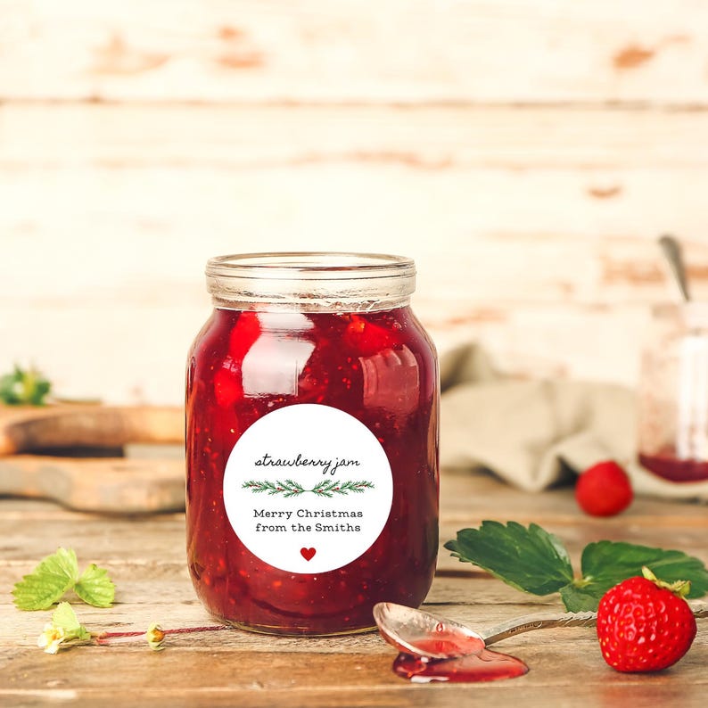 Personalized Christmas Labels for Canning and Mason Jars | Custom ...
