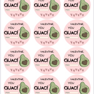 Printable Kid Valentine / Avocado Valentine / You Guac Valentine - Etsy