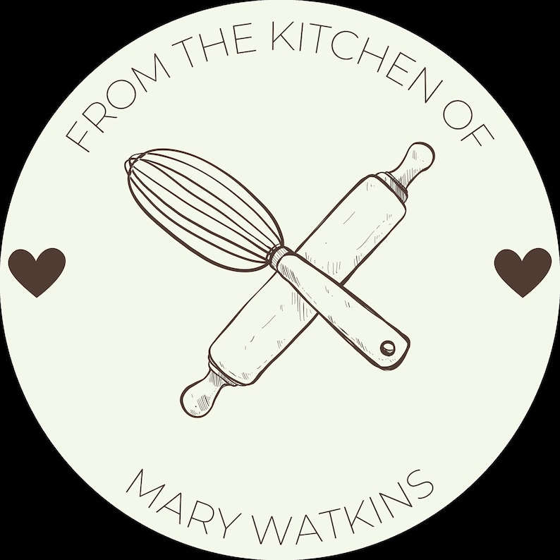 Custom Baking Sticker / Baked Goods Label / Custom Kitchen - Etsy