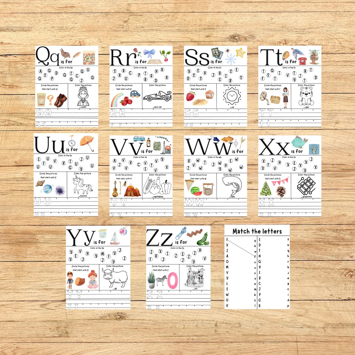 Toddler Preschool Alphabet Worksheet Printable Bundle / Montessori ...