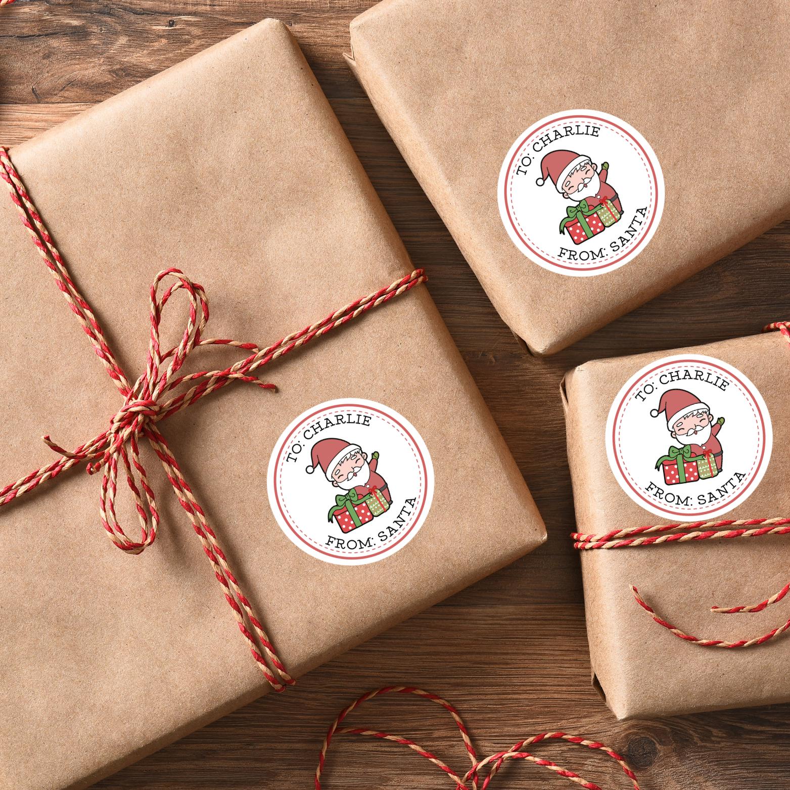 Personalized Santa Gift Holiday Labels: Custom North Pole Christmas ...