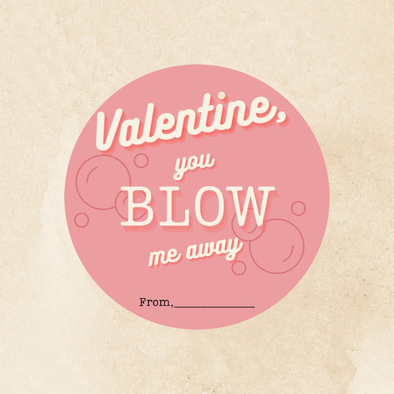 Printable You Blow Me Away Valentine Kids - Etsy