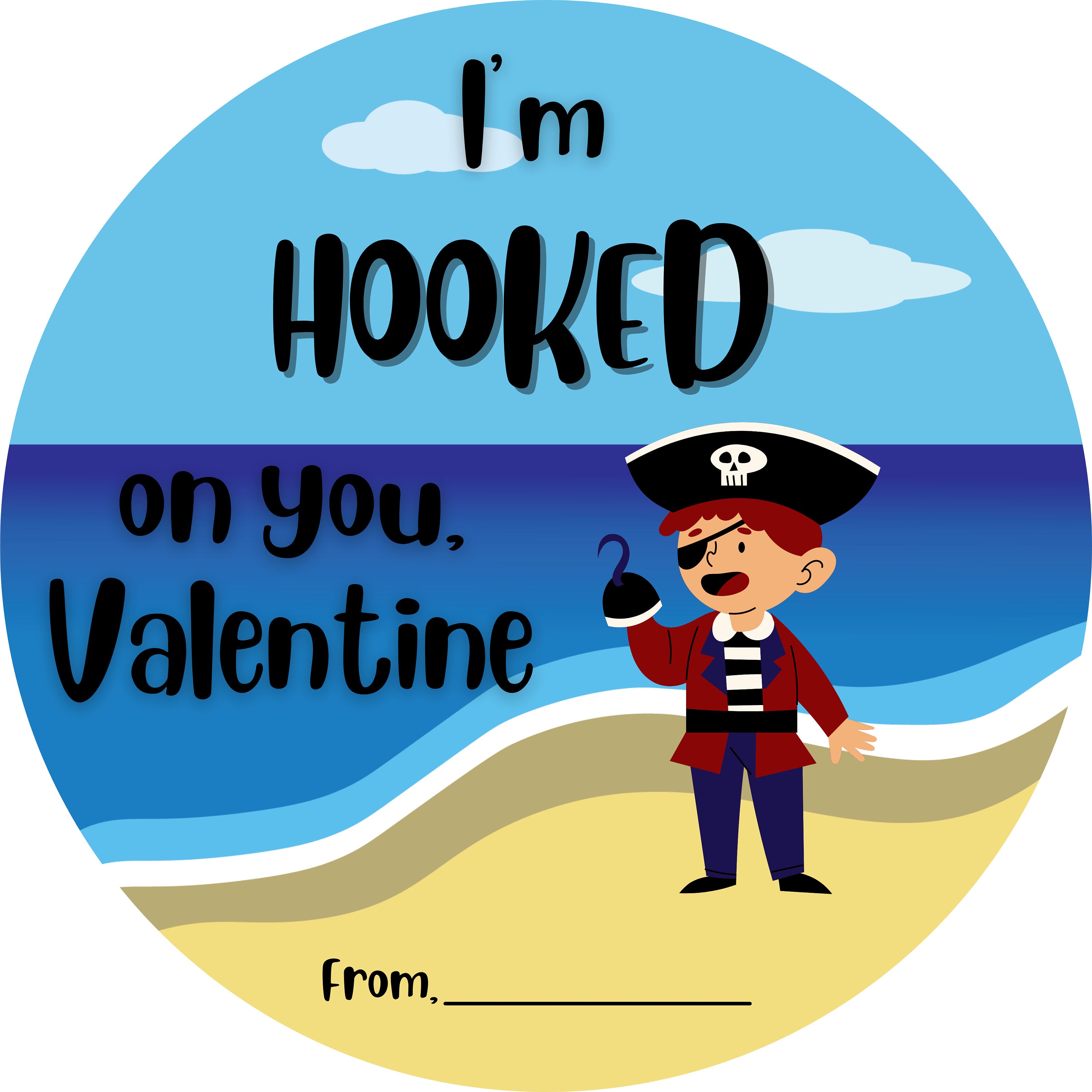 Pirate Valentine Printable Kids - Etsy