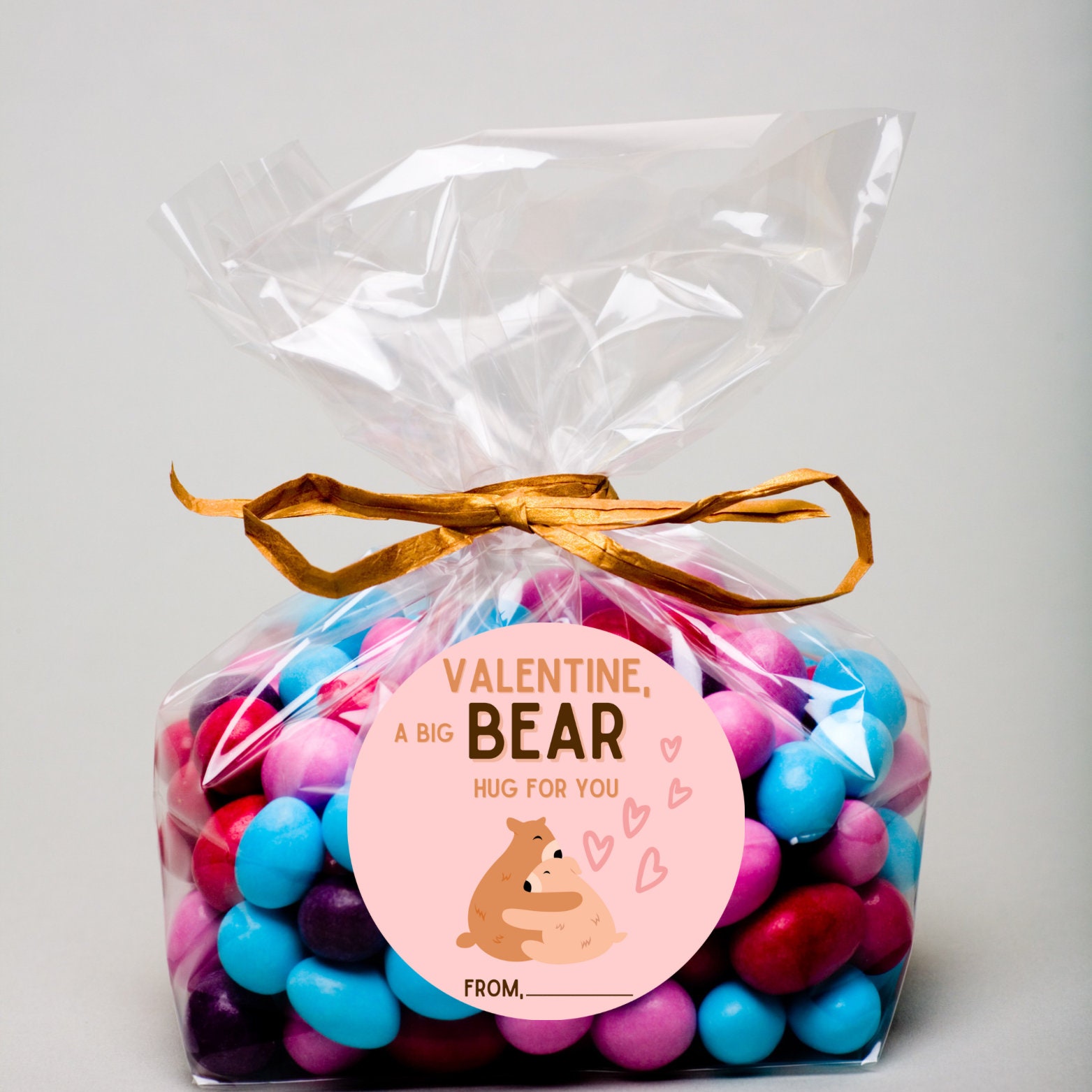 A Big Bear Hug for You Printable Valentine for Kids - Etsy