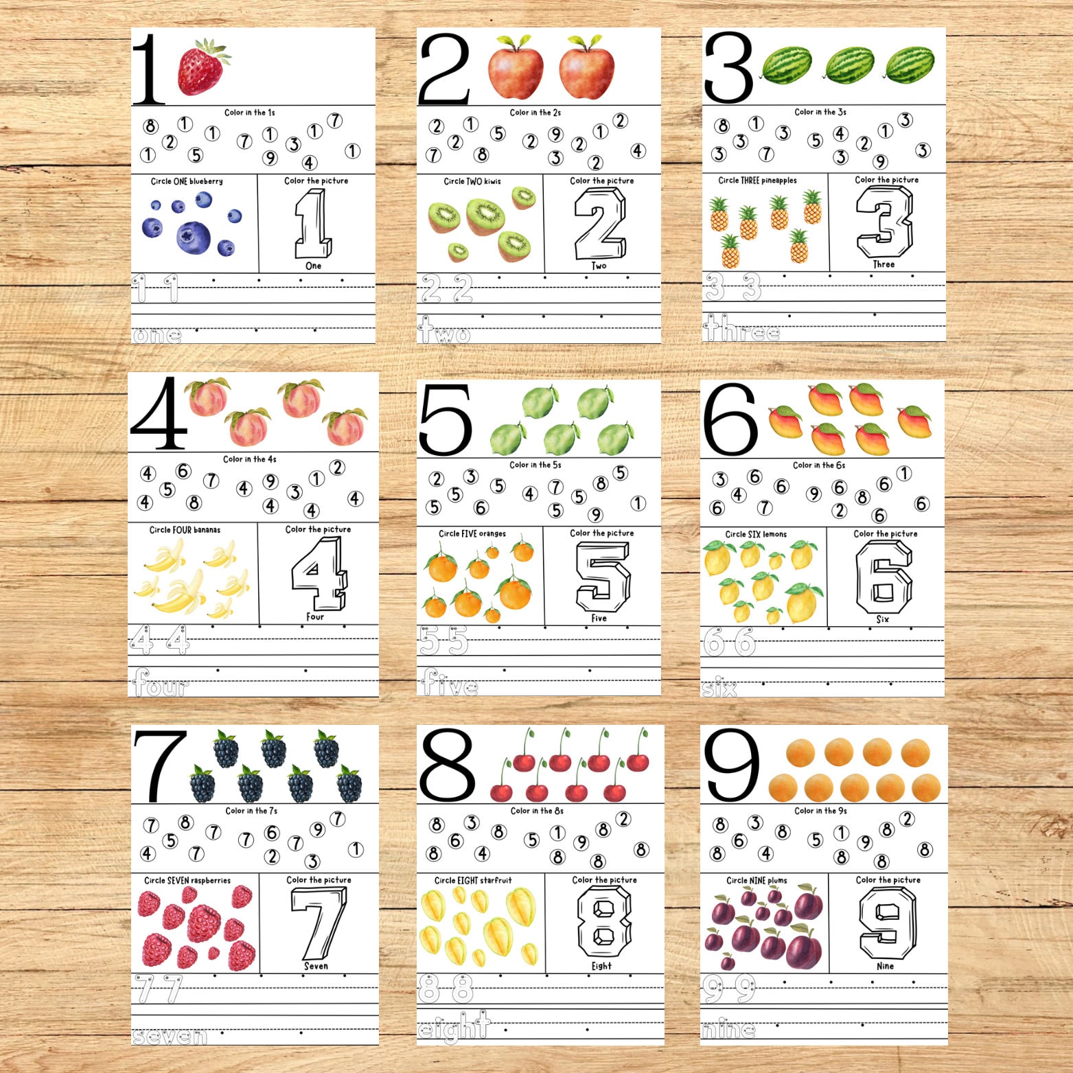 Toddler Preschool Alphabet Numbers Worksheet Printable Bundle ...