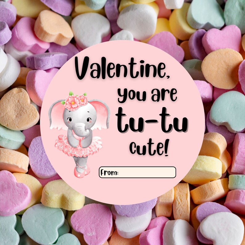 Tu-tu Cute Printable Valentine Kids / Friend Valentine / Party Favor ...