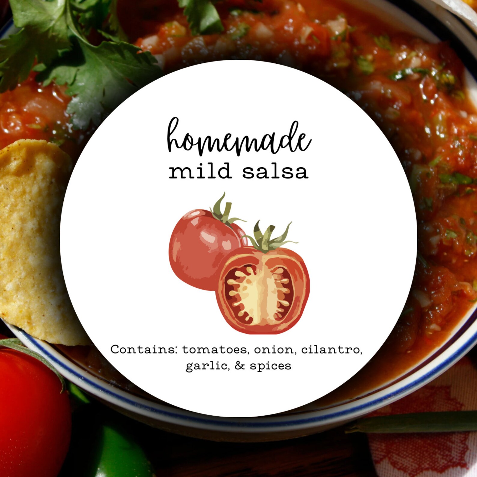 Custom Homemade Salsa Sticker / Custom Hand Drawn Canning Label ...