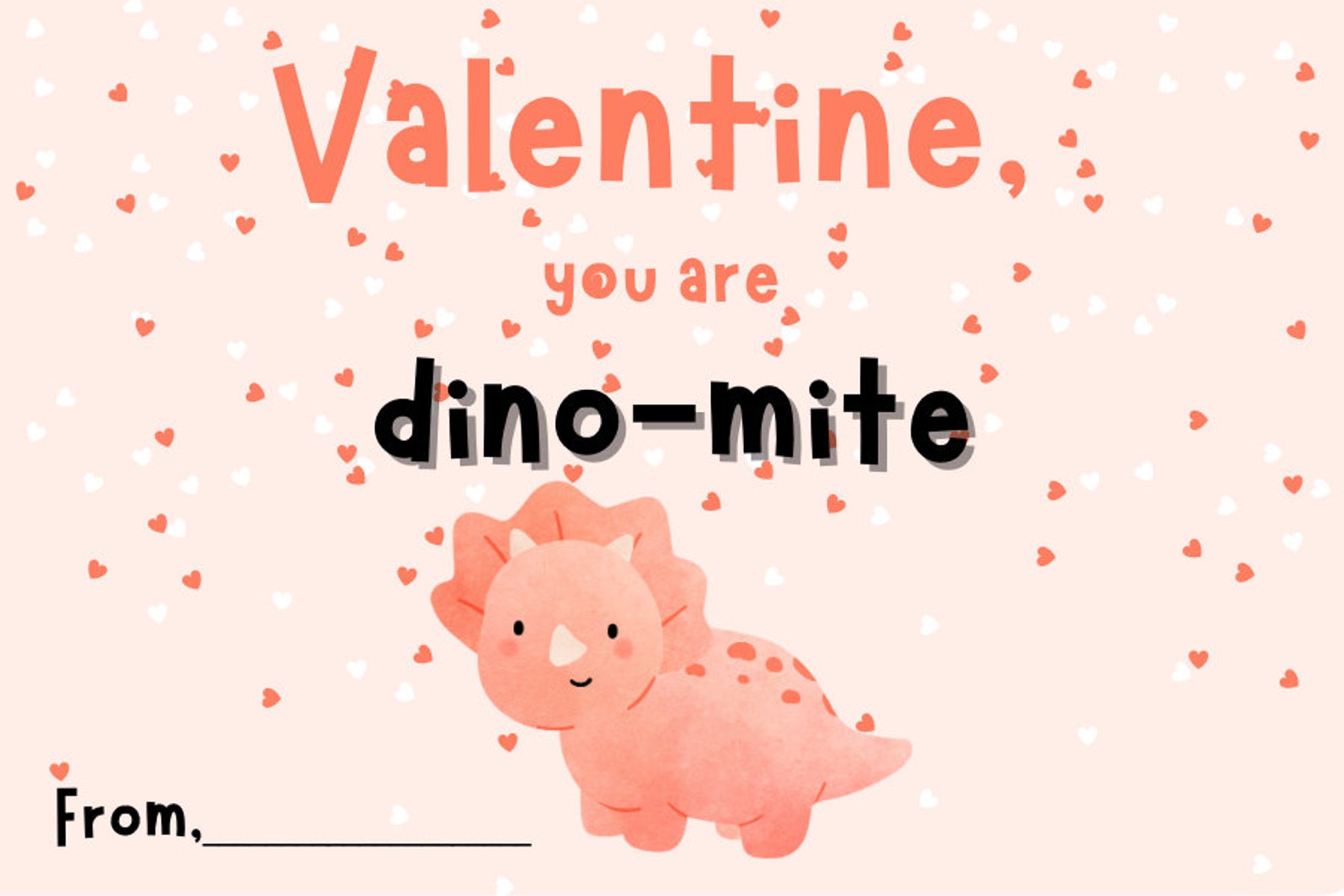 You Are Dinomite Printable Valentine / Friend Valentine/ Valentine Gift ...