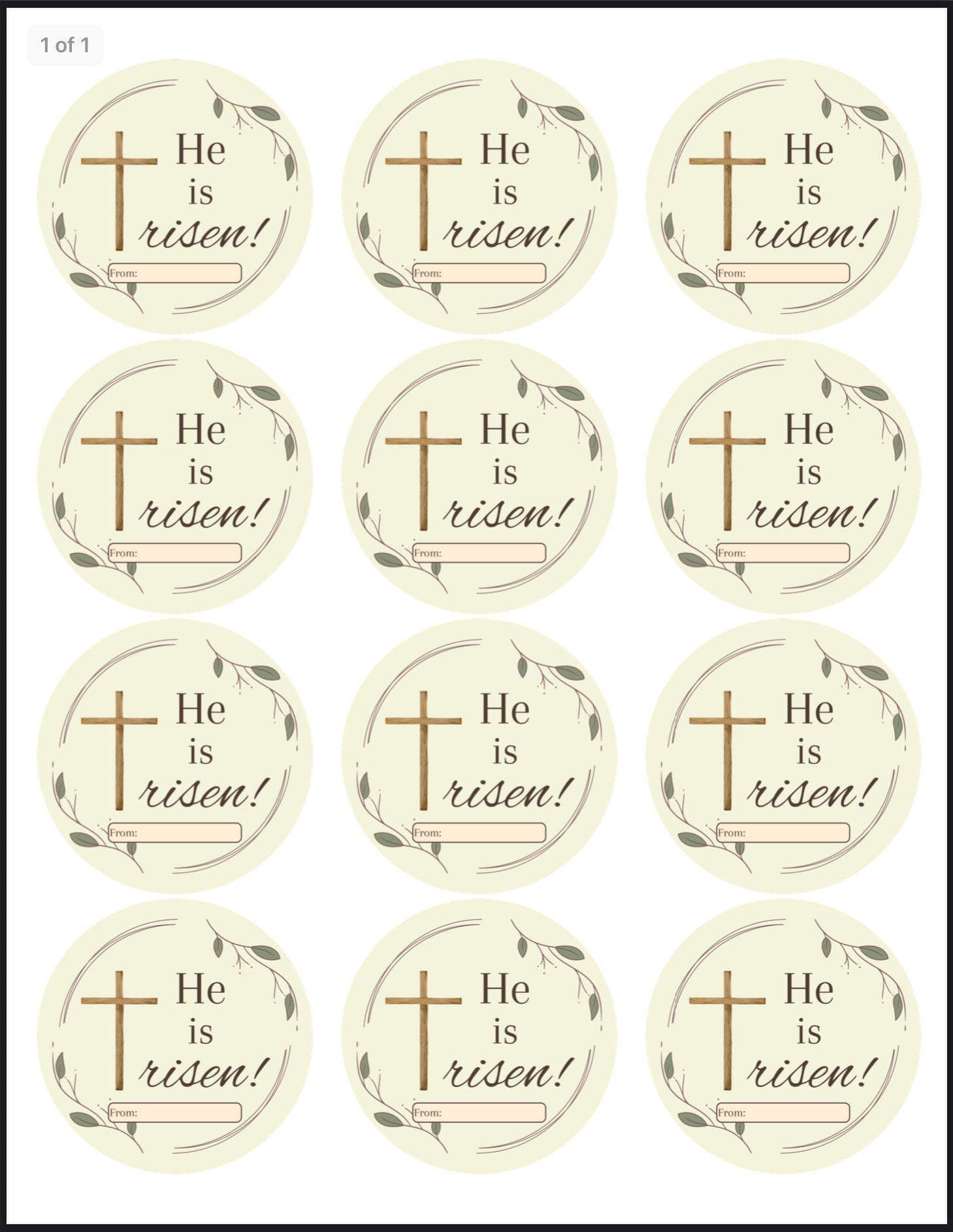 Easter Basket Tag Printable / Christian Easter Printable Tag / Easter ...