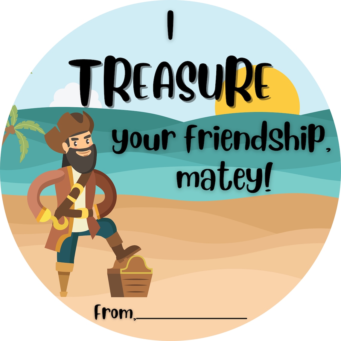 Pirate Valentine Printable Kids - Etsy