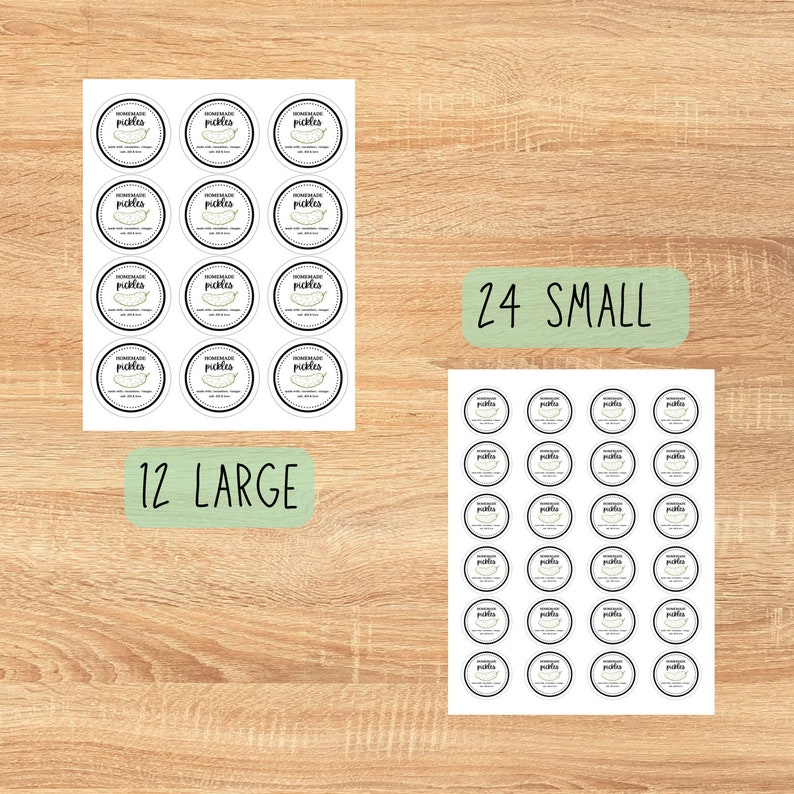 Custom Pickle Jar Label: Personalized Ingredient Canning Round Sticker ...