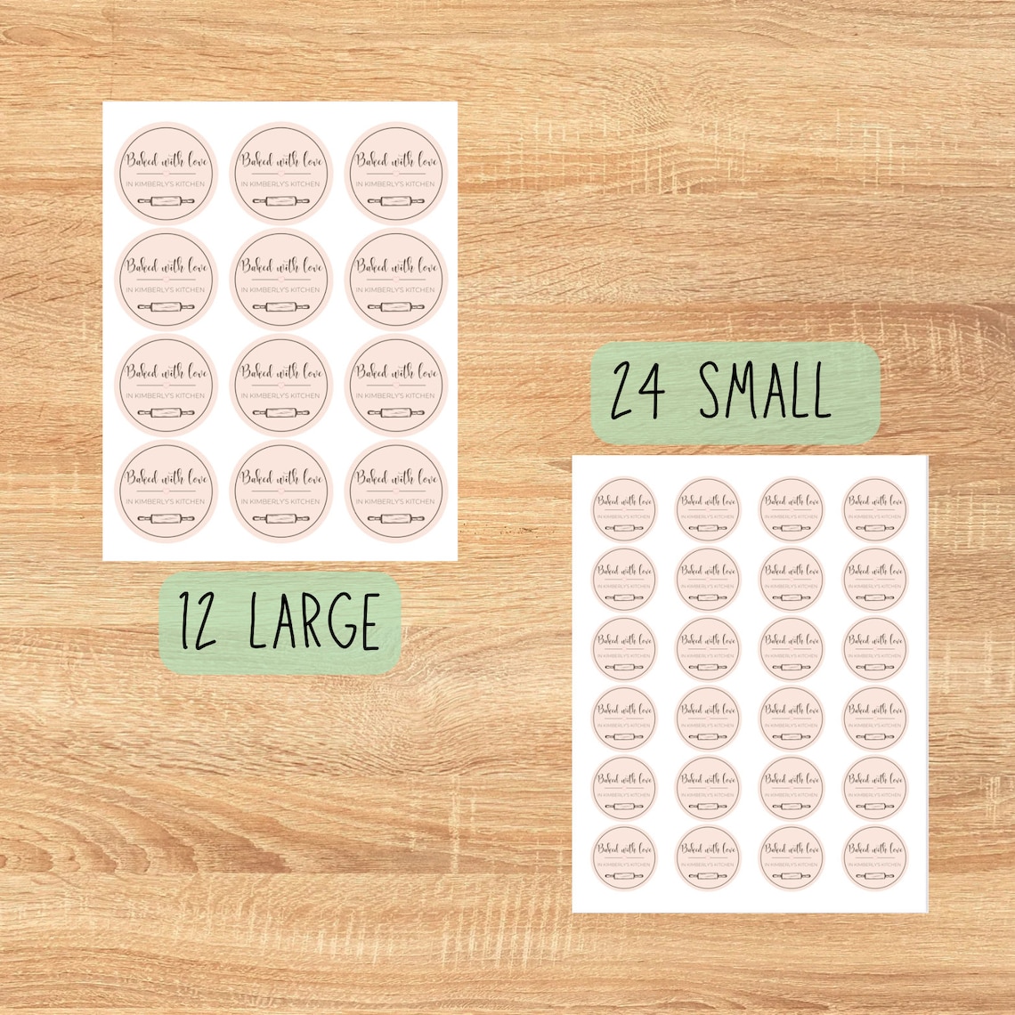 Custom Baking Sticker / Custom Kitchen Label / Custom Baked - Etsy