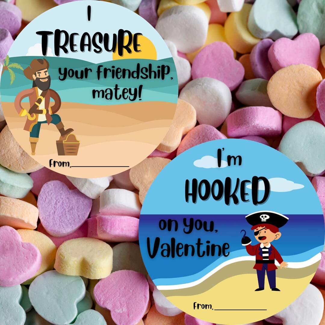 Pirate Valentine Printable Kids - Etsy