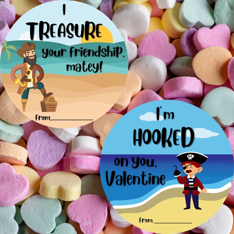 Pirate Valentine Printable Kids - Etsy