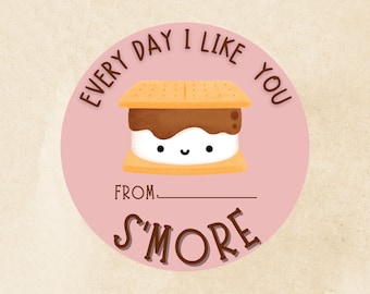 Smore Valentine Tag, S'more Valentine's Day Card, Smore Valentine ...
