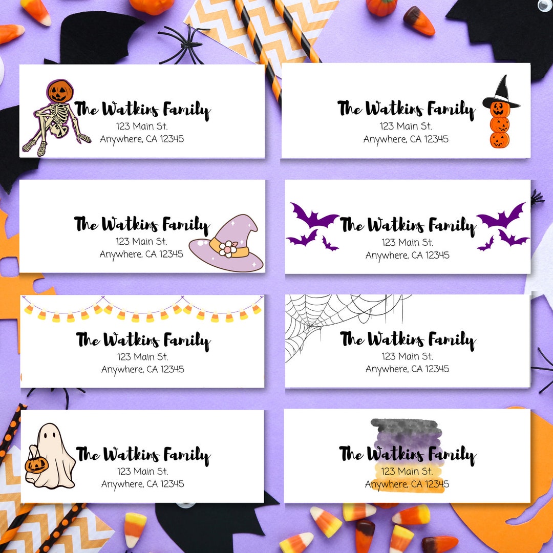 Personalized Halloween Return Label / Spooky Vibes Mailing Labels ...