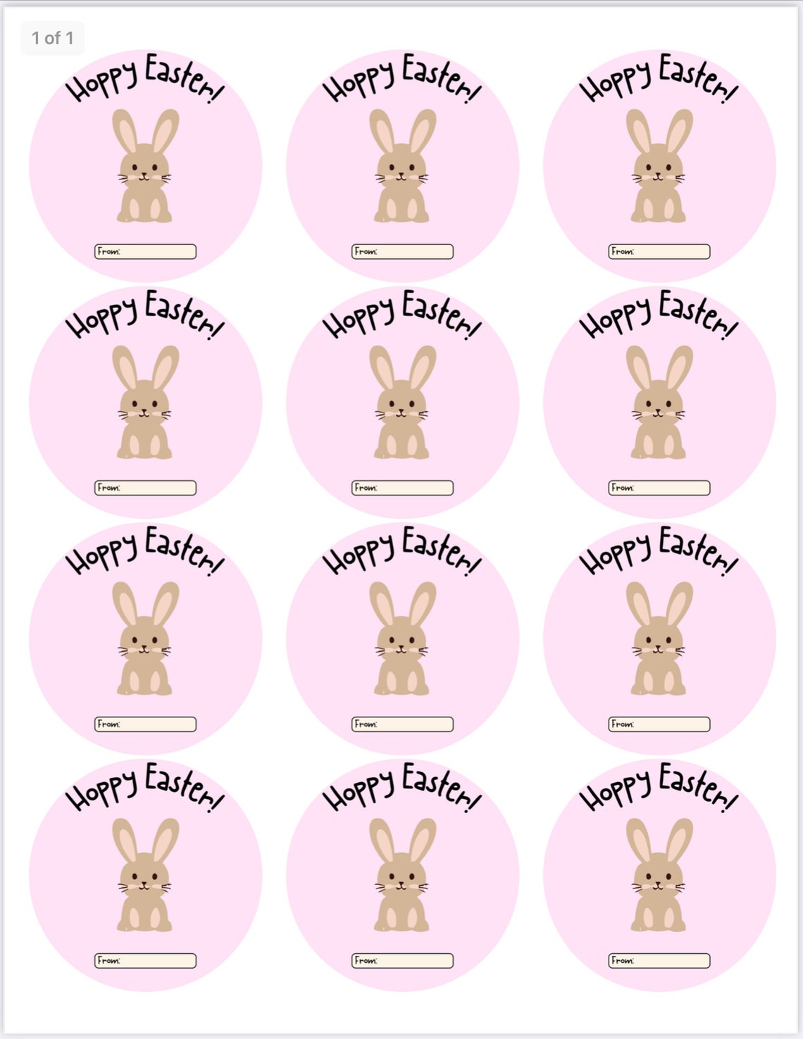 Easter Printable Tag / Hoppy Easter Printable Kids - Etsy