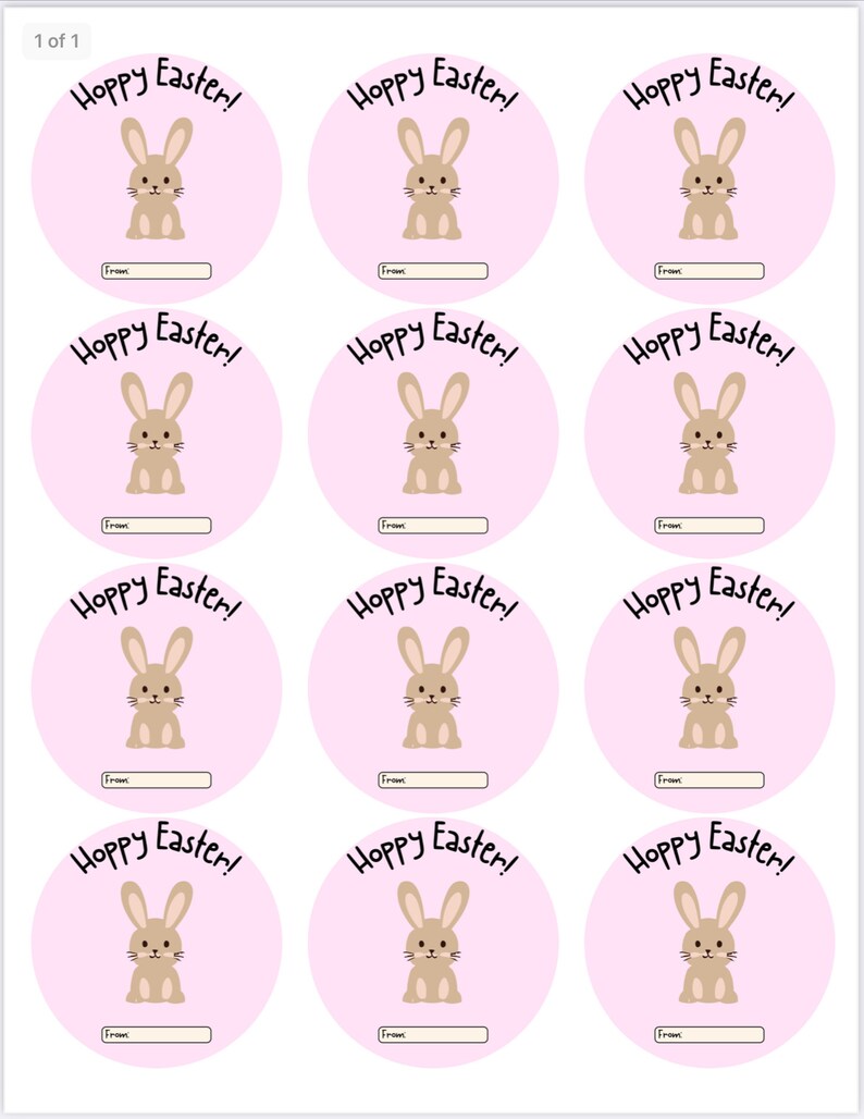 Easter Printable Tag / Hoppy Easter Printable Kids - Etsy