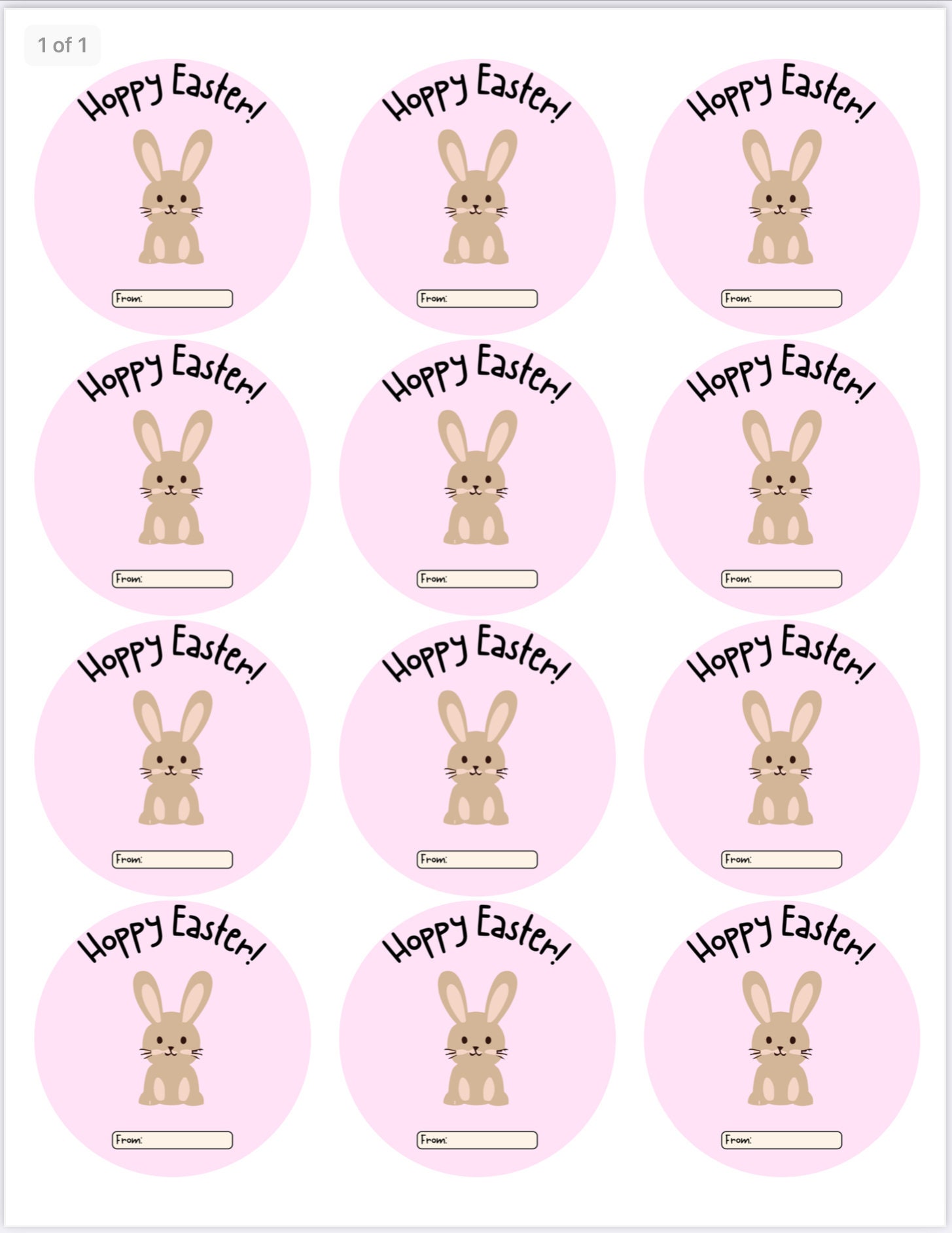 Easter Printable Tag / Hoppy Easter Printable Kids - Etsy