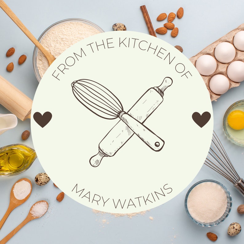 Custom Baking Sticker / Baked Goods Label / Custom Kitchen - Etsy