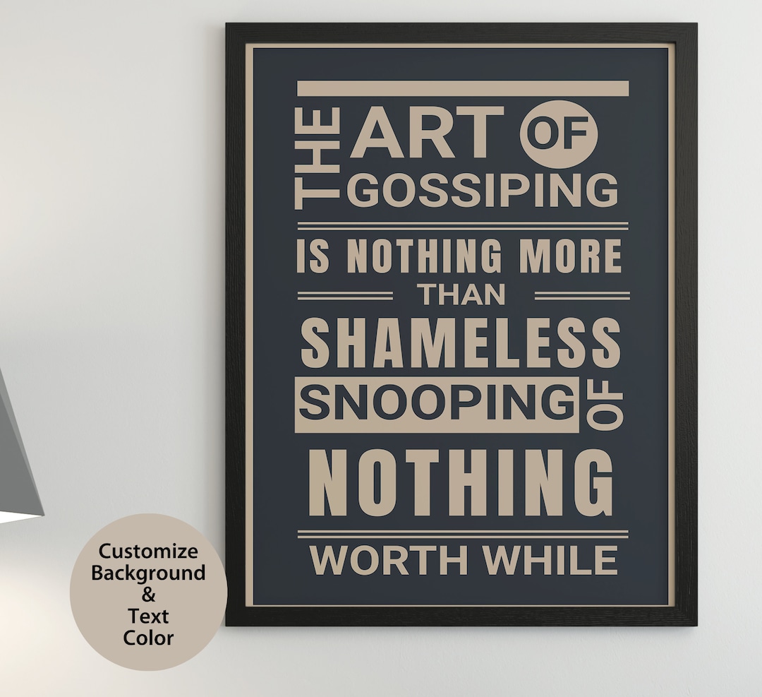 Sarcastic Wall Art Quote for Living Room Snarky College Dorm Poster ...