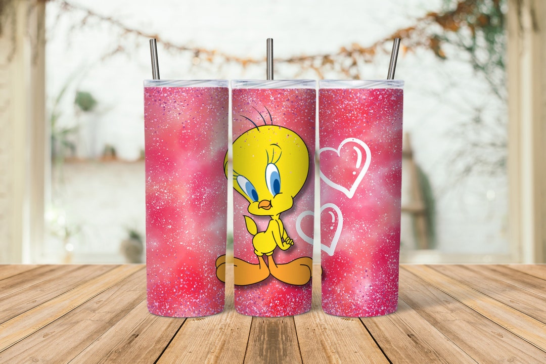 Tweety Bird 20 Oz Tumbler PNG | Floral Seamless Wrap (digital Download ...