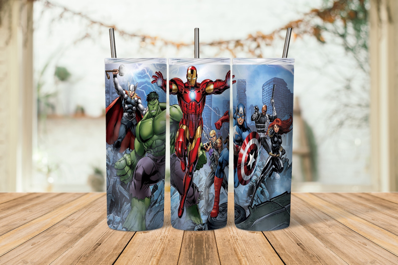 Marvel Heroes Tumbler Skinny / Marvel Heroes Mock-up Straight Design ...