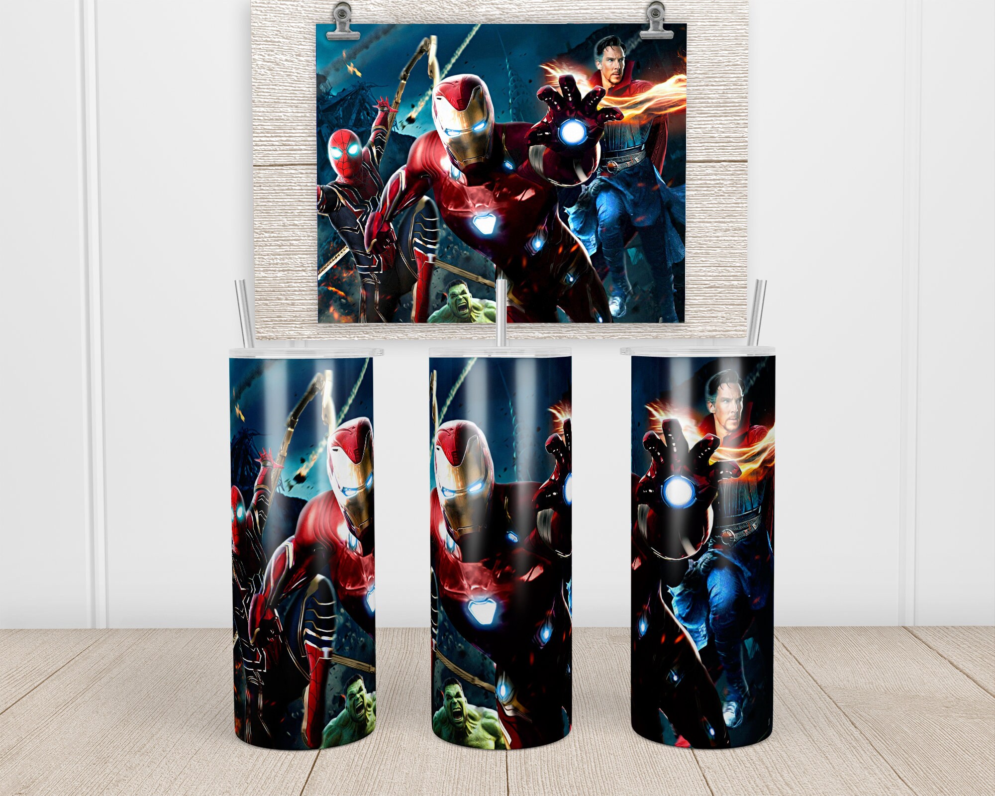 Marvel Heroes Tumbler Skinny / Marvel Heroes Mock-up Straight Design ...