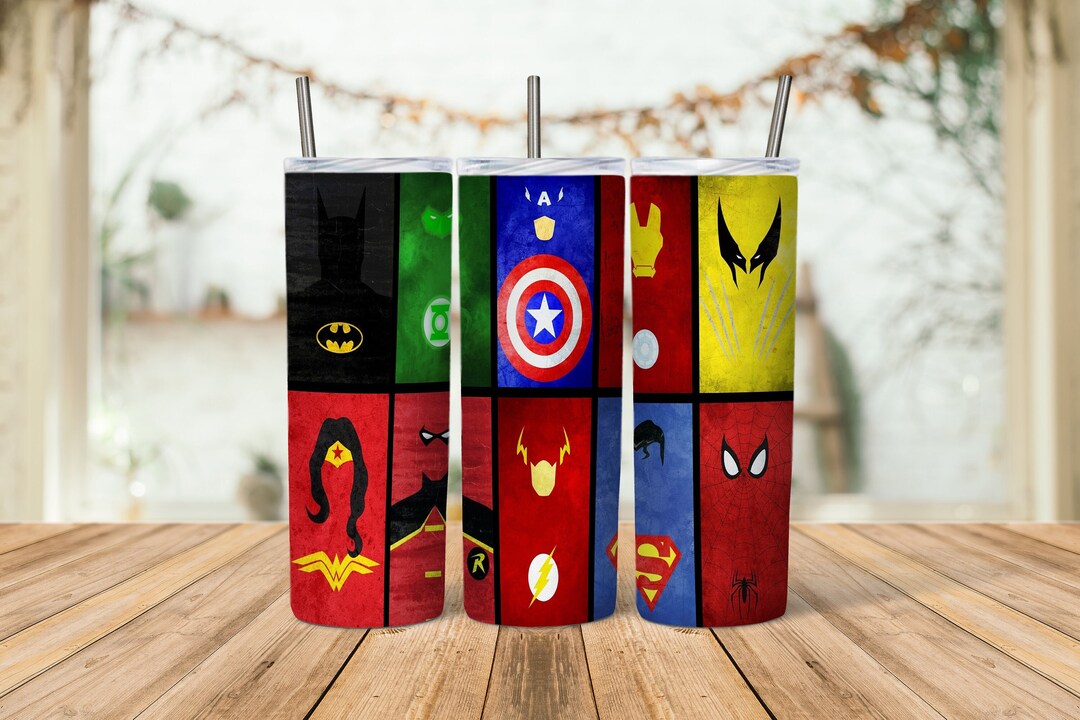 Marvel Heroes Tumbler Skinny / Marvel Heroes Mock-up Straight Design ...