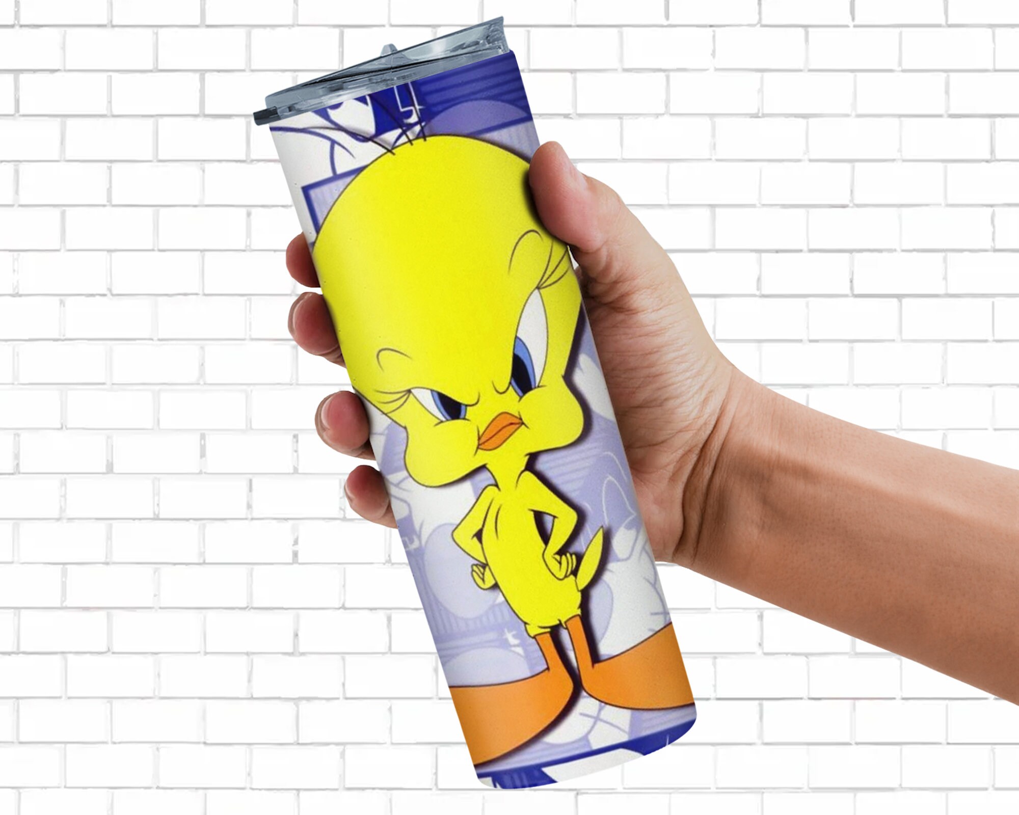 Tweety Cartoon 20 Oz Tumbler PNG Skinny Tumbler Seamless - Etsy