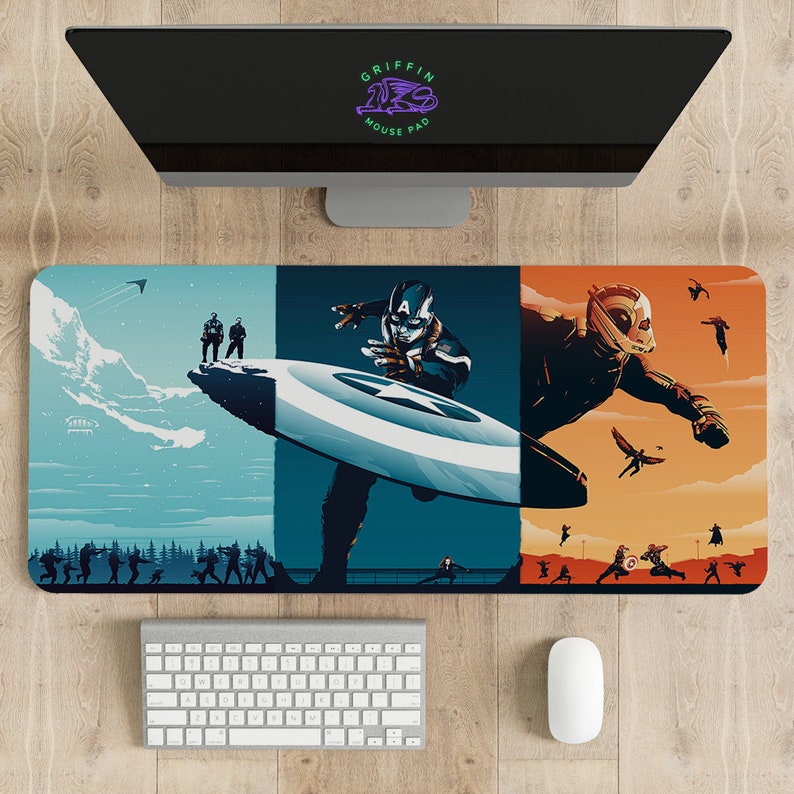 Captain America Mouse Pad Different Sizes Personalized - Etsy