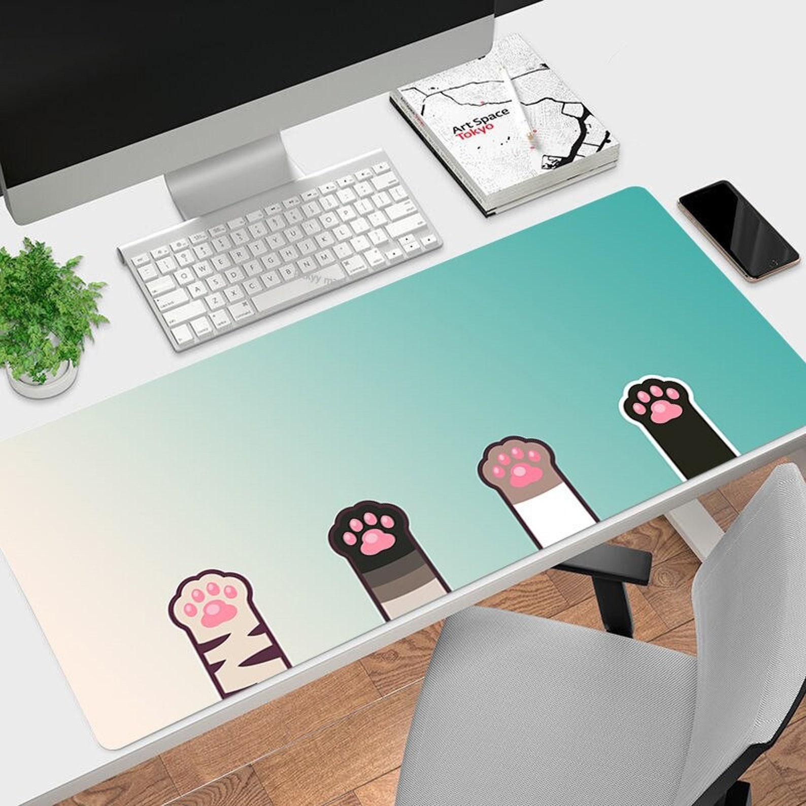 Kawaii Cat Mouse Pad Different Sizes Personalized Printing - Etsy