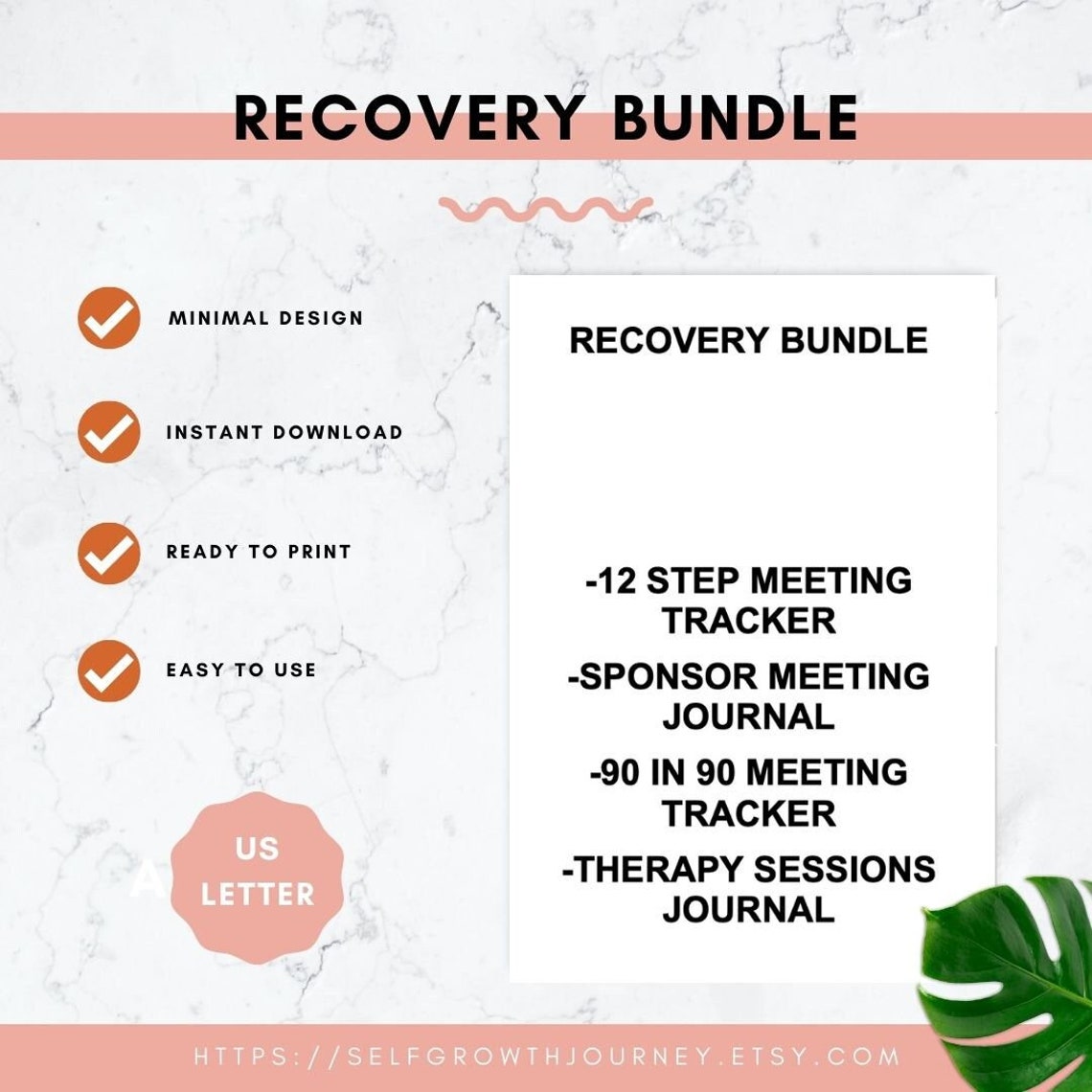 RECOVERY BUNDLE Includes 4 Files to Print or Download 12 - Etsy
