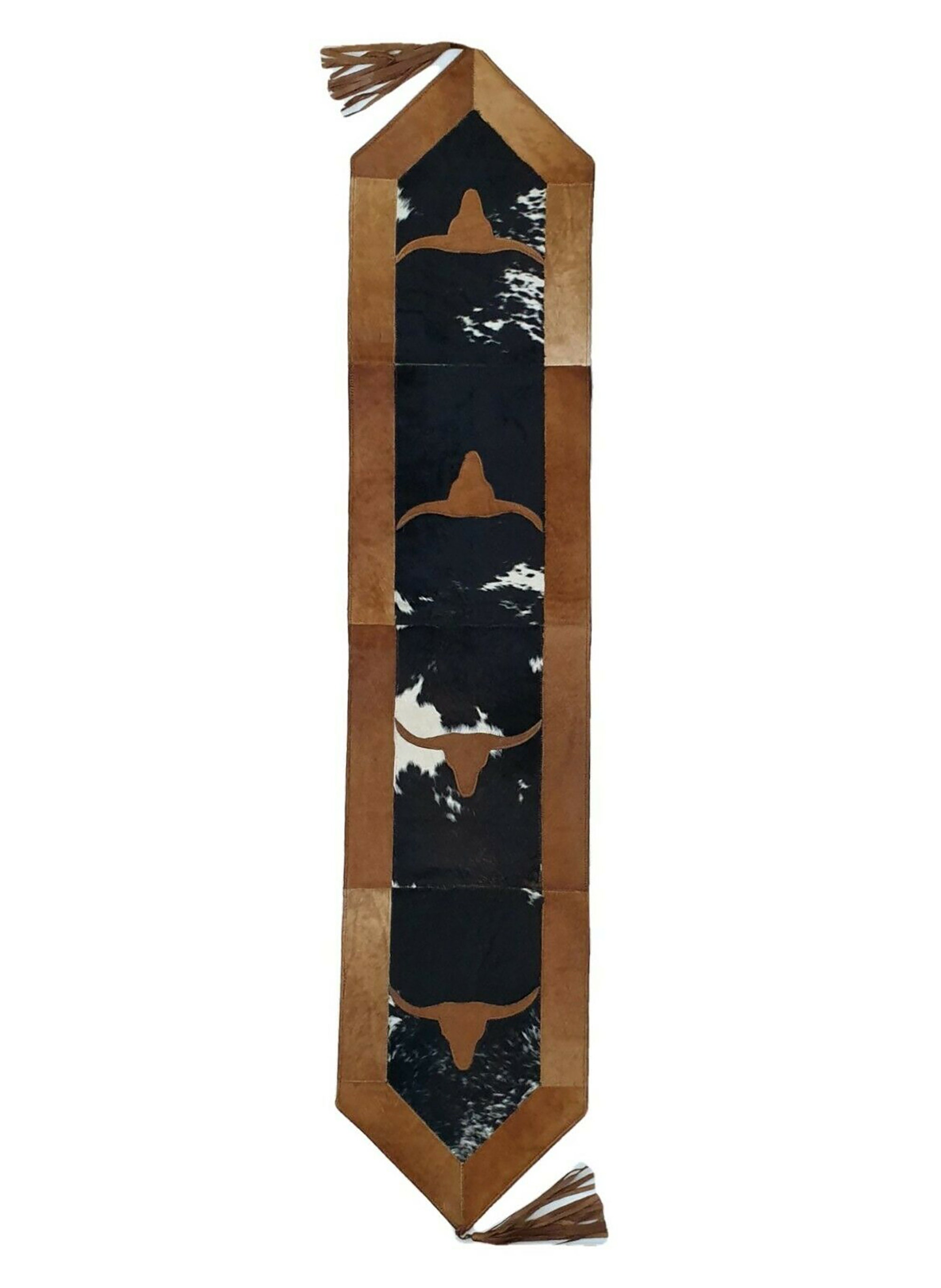Natural Cowhide Patchwork Table Runner Handmade Cowhide - Etsy