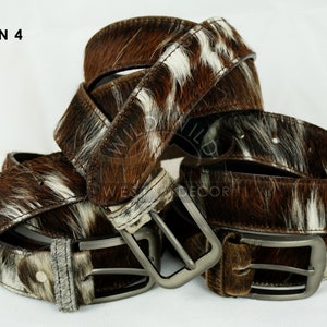 Real COWHIDE Leather Belts for Adults| 100% Natural Cow Hide Belts for ...
