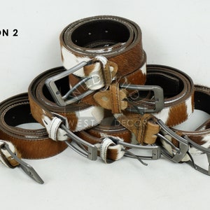 Real COWHIDE Leather Belts for Adults| 100% Natural Cow Hide Belts for ...
