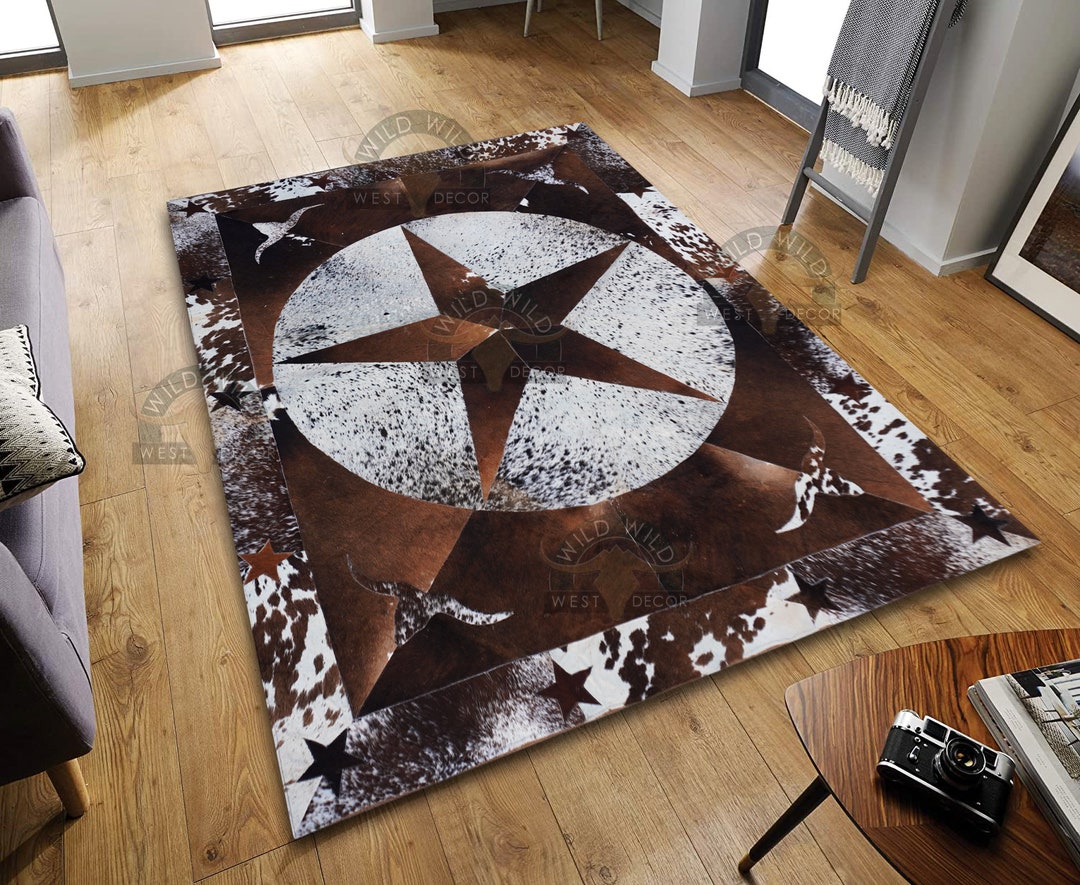 Natural Cowhide Patchwork Rug | Handmade Cowhide Carpet | Home Décor ...