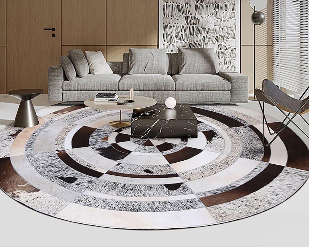 Natural Cowhide Leather Area Rug | Handmade Cowhide Carpet | Comfy Home ...