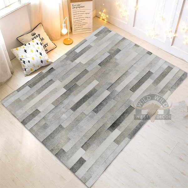 Gray Patchwork Rug - Etsy