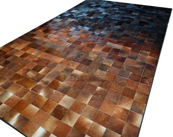 Natural Cowhide Patchwork Rug Handmade Cowhide Carpet Home Décor Cow ...