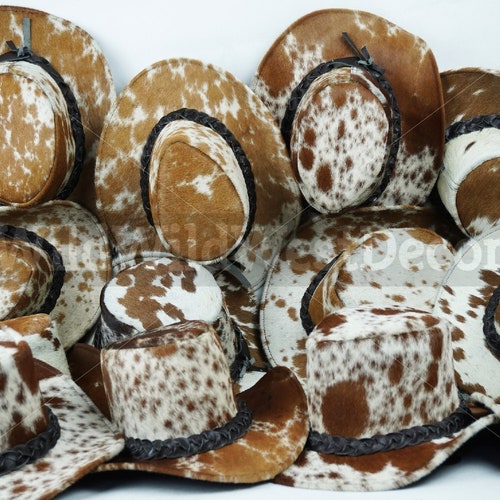 Real Cowhide Cowboy Hat With Adjustable Strap Cowboy Hat for - Etsy