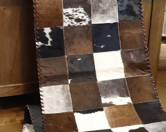 Natural Cowhide Patchwork Table Runner Handmade Cowhide Table Runner ...