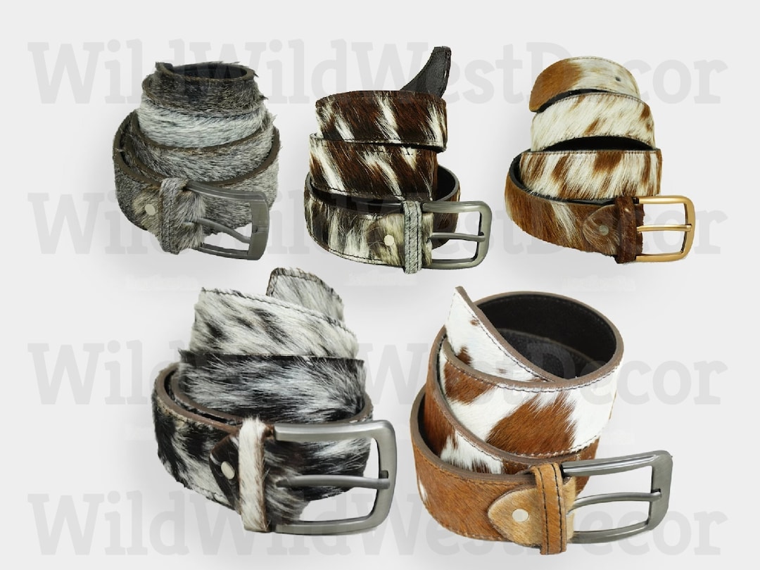 Real COWHIDE Leather Belts for Adults 100% Natural Cow Hide - Etsy