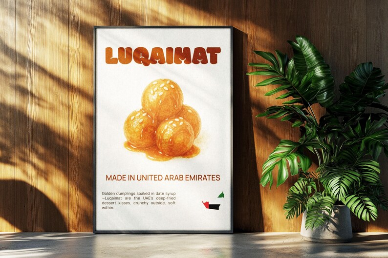 Luqaimat Food Poster: Emirati Cuisine Art Print (digital Download) - Etsy