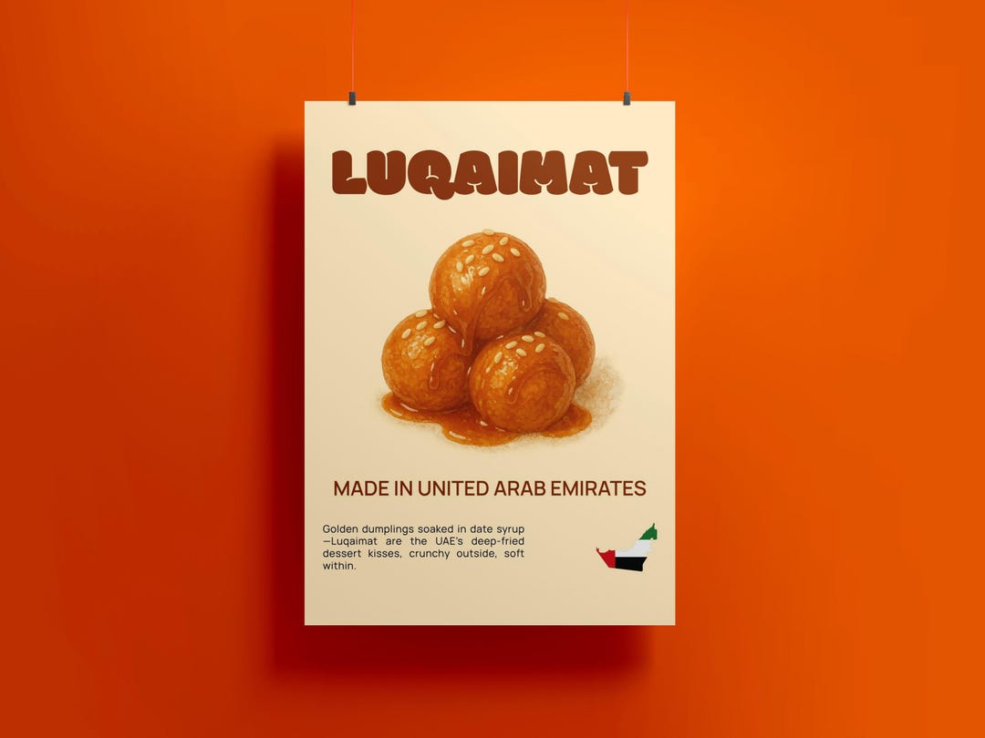 Luqaimat Food Poster: Emirati Cuisine Art Print (digital Download) - Etsy